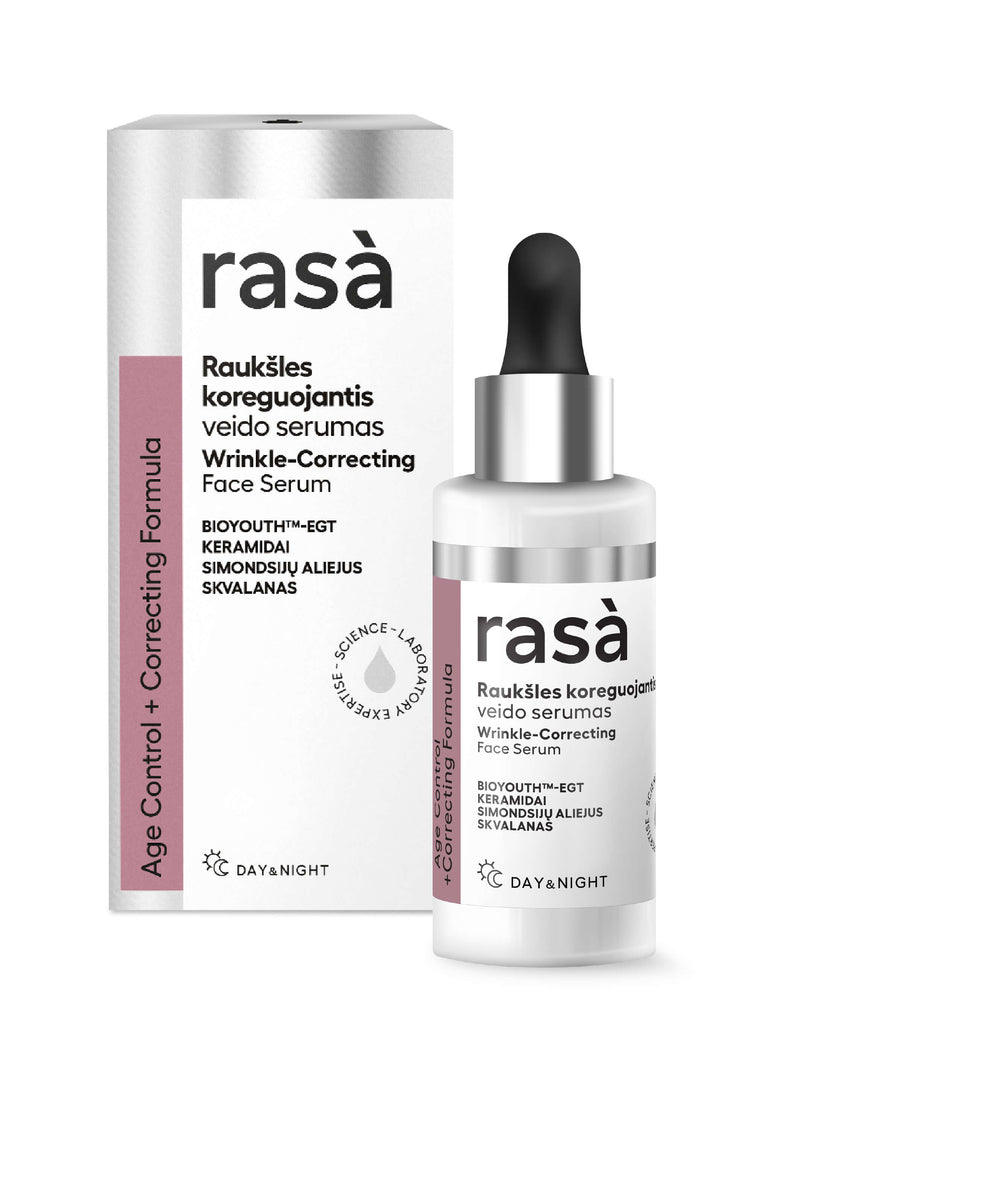 RASA AGE CONTROL + CORRECTING FORMULA Raukšles koreguojantis veido ser – BIOK LAB