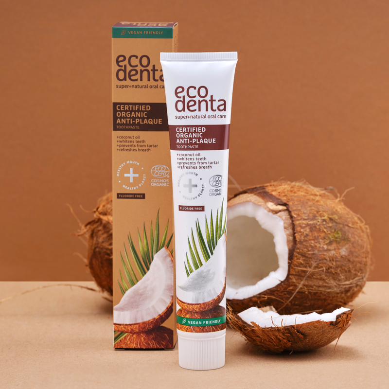 ECODENTA Daugiafunkcė dantų pasta su kokosų aliejumi 75ml – BIOK LAB